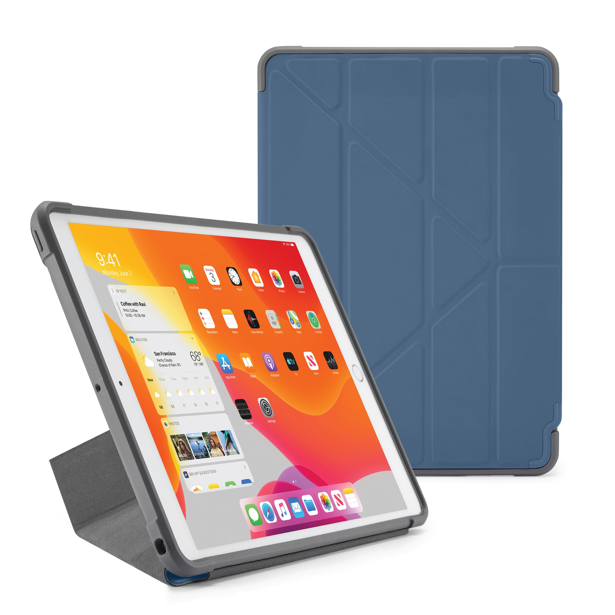 Pipetto - iPad Air 11 (M3/M2) Origami No2 Shield Case - Red